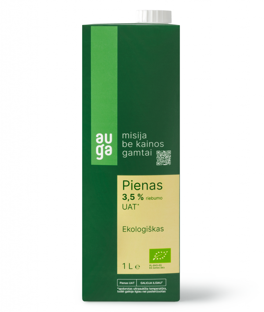 » Pienas UAT 3,5 % rieb., ekologiškas, 1 l